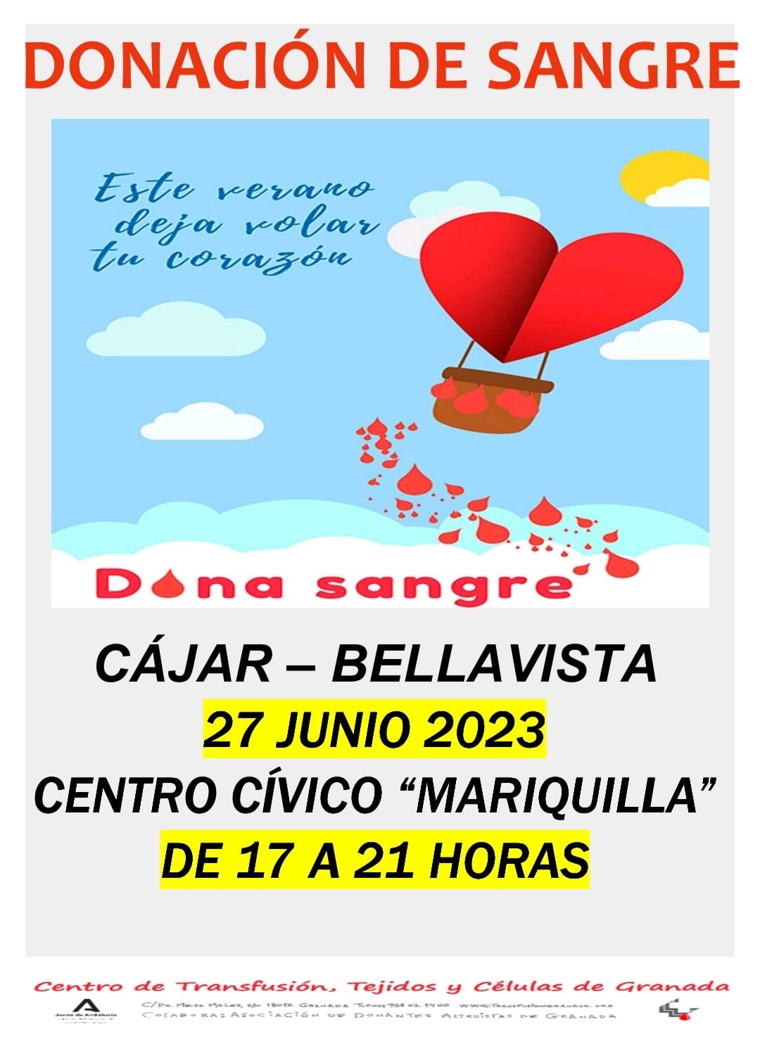 DONACIÓN DE SANGRE EN CÁJAR - Ayuntamiento de Cajar