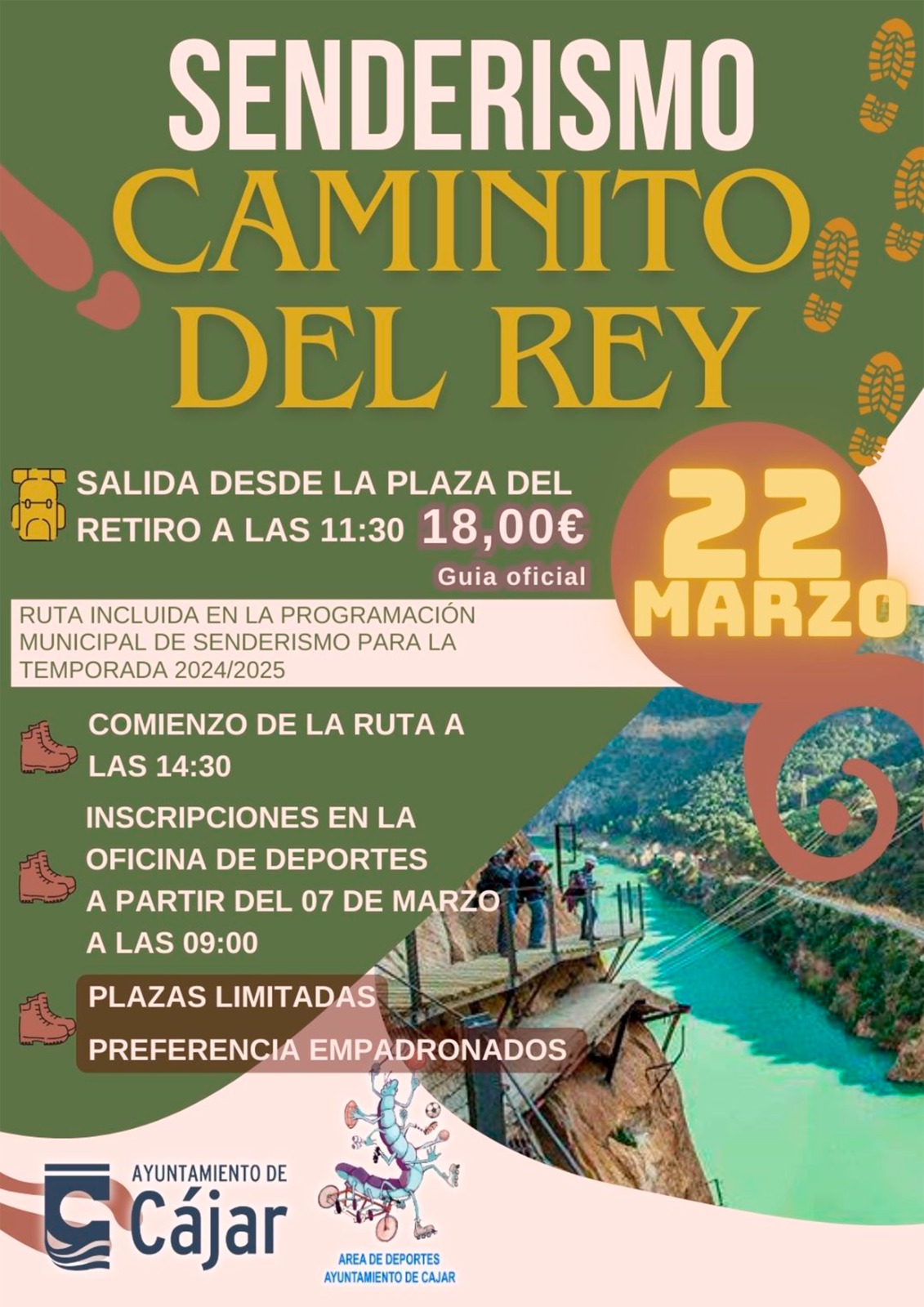 SENDERISMO AL “CAMINITO DEL REY” - Ayuntamiento de Cajar